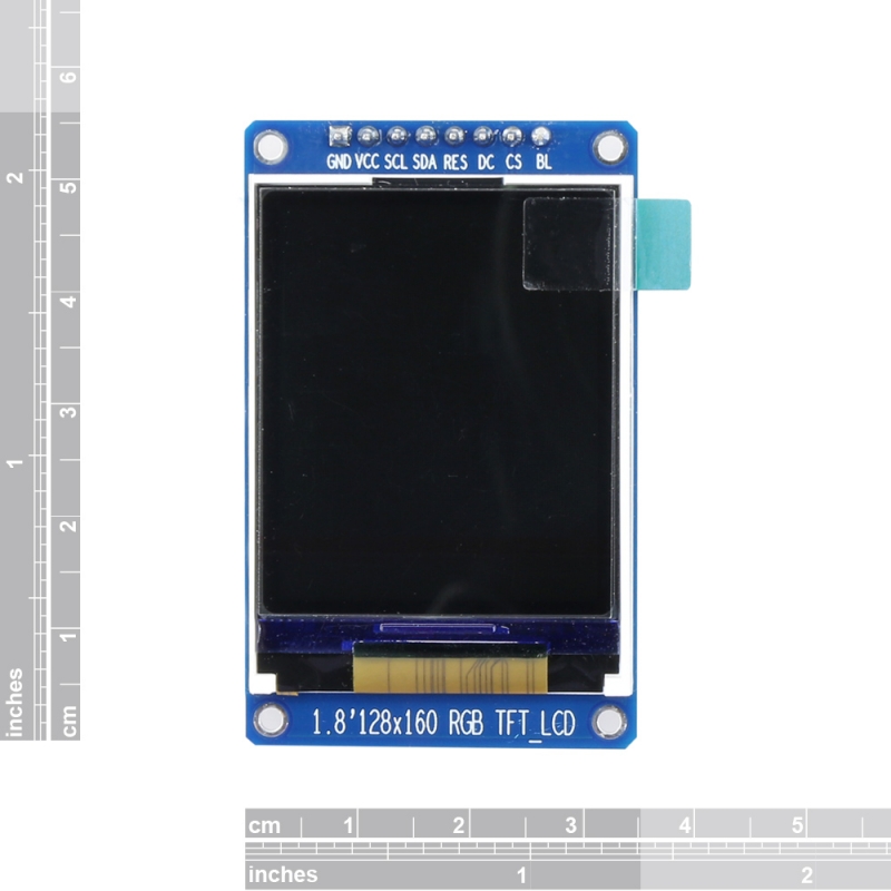 1.8" TFT LCD Display Module with 4-wire SPI Interface
