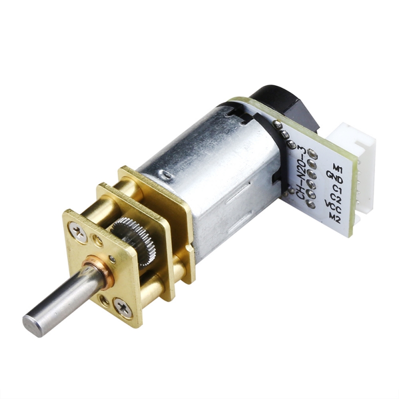 6V Micro Metal Gearmotor with Encoder - 75RPM 210:1
