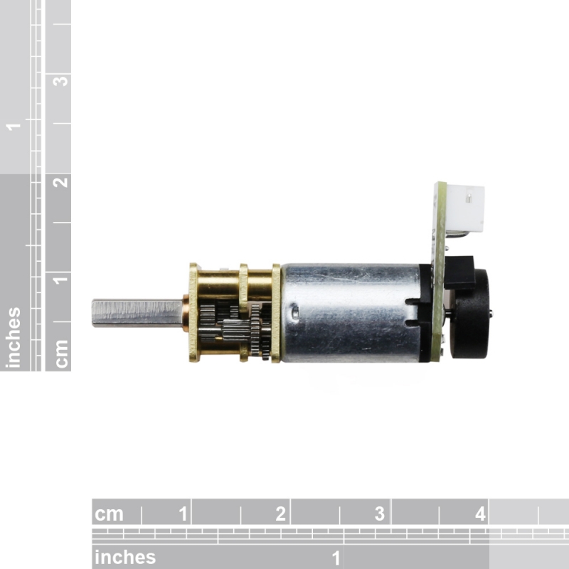 6V Micro Metal Gearmotor with Encoder - 75RPM 210:1