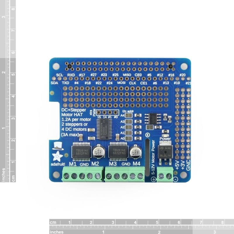 Adafruit DC & Stepper Motor HAT for Raspberry Pi - Mini Kit