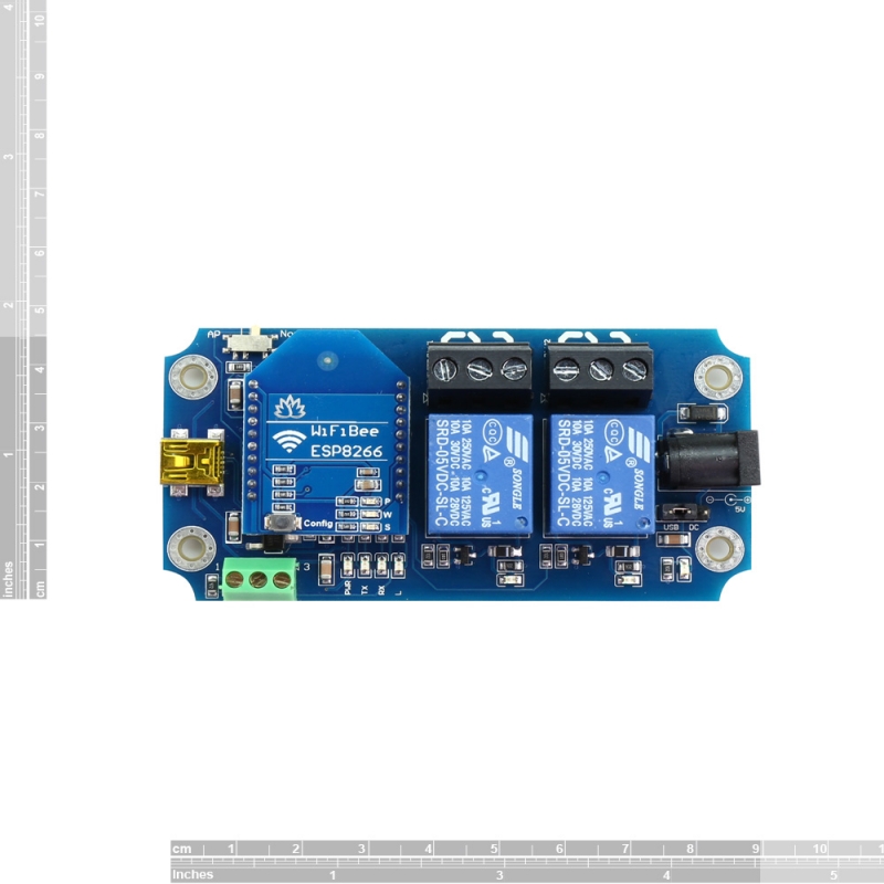 TOSR02 - 2 Channel Smartphone Relay WIFI Remote Control Kit